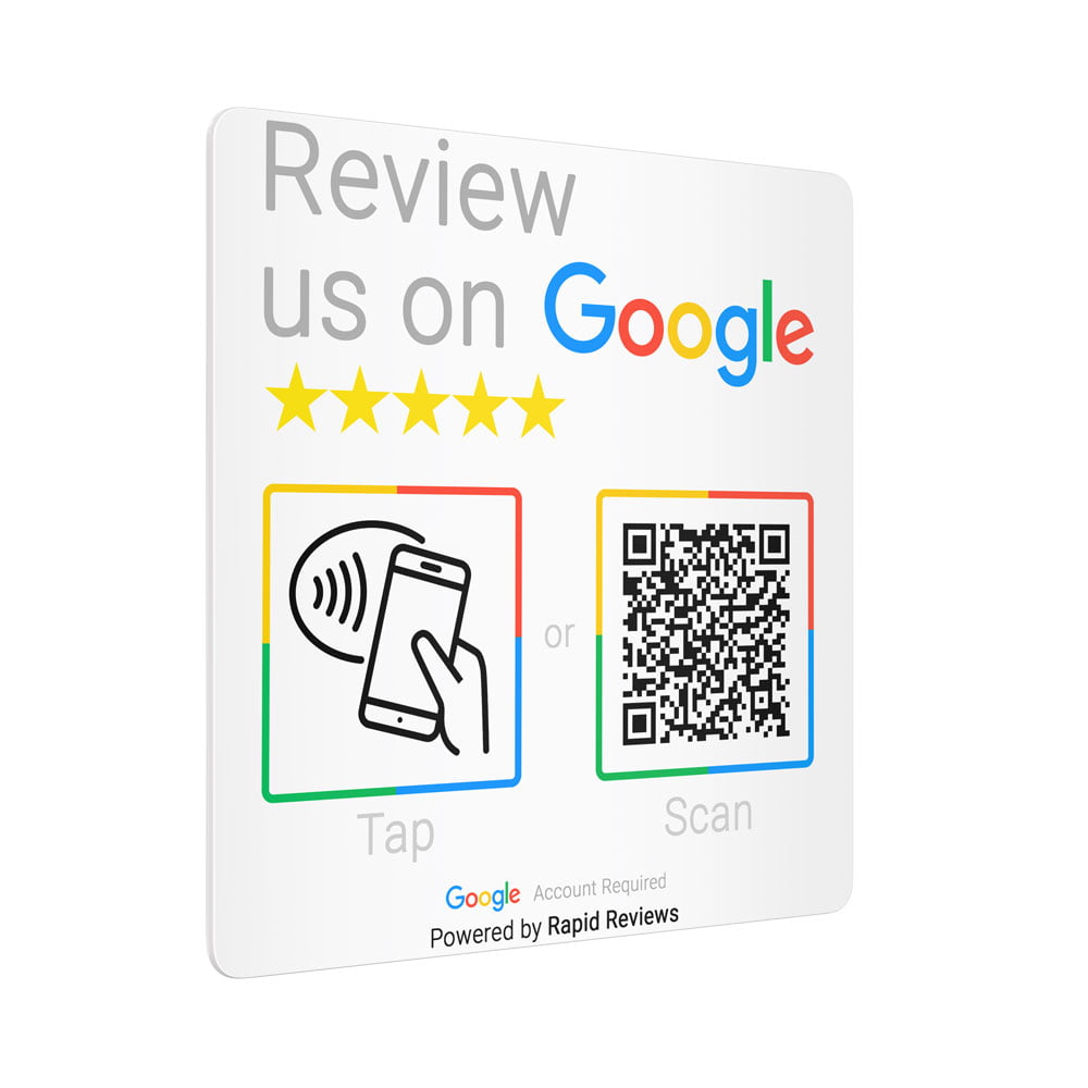Review us on Google NFC Sticker Sign - Rapid Reviews